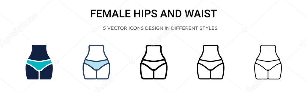 Hips part of the human body Vector Art Stock Images | Depositphotos