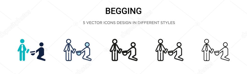 Child beggar icon Vector Art Stock Images | Depositphotos