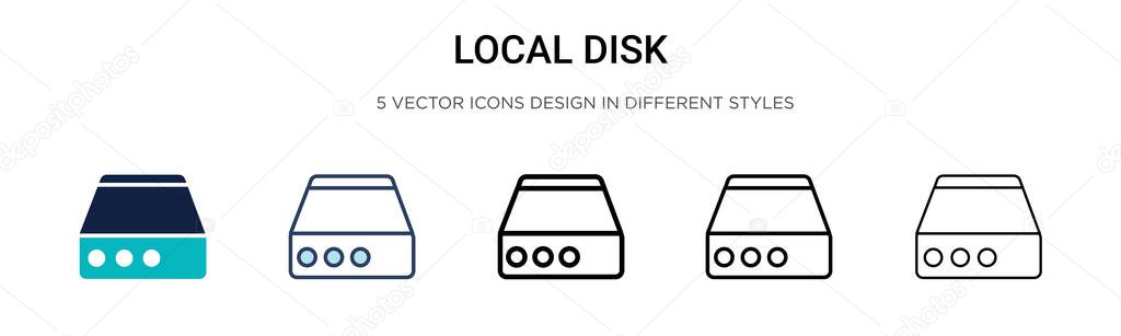 Ícone de disco local Vector Art Stock Images | Depositphotos