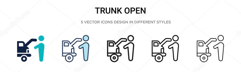 ᐈ Car with trunk open stock icon, Royalty Free car trunk open vectors ...