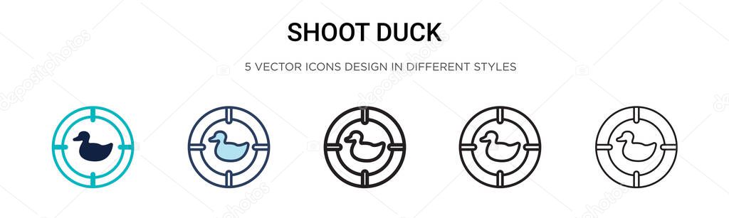 Atirar ícone pato Vector Art Stock Images | Depositphotos