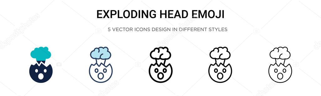 Exploding head emoticon Vector Art Stock Images | Depositphotos