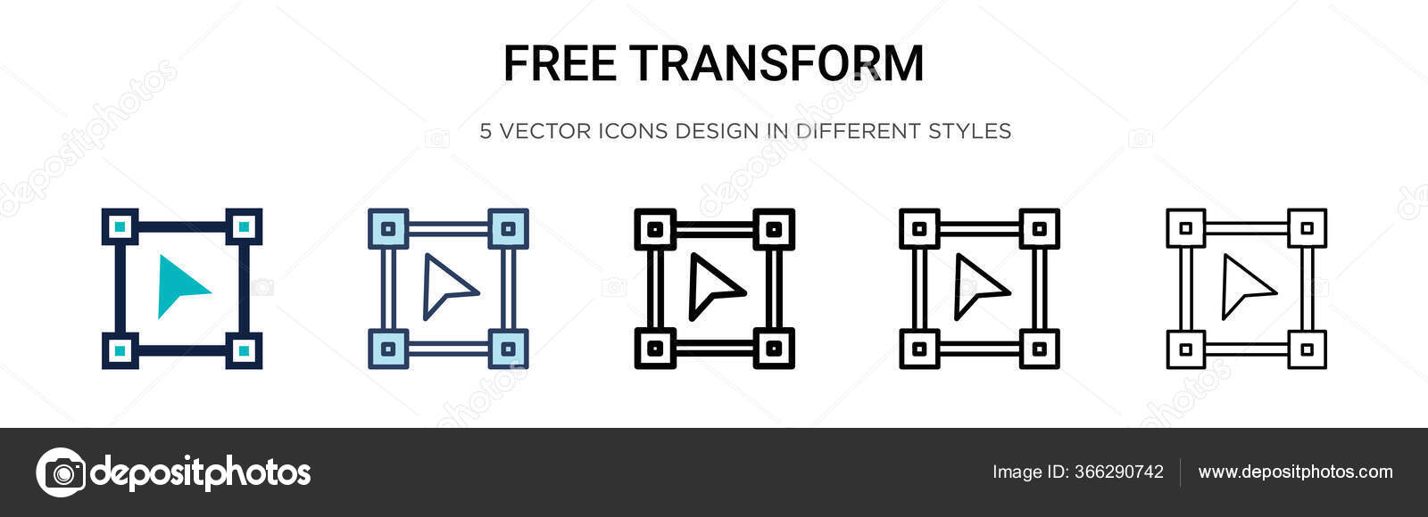 Free Transform Icon Filled Thin Line Outline Stroke Style Vector Stock ...