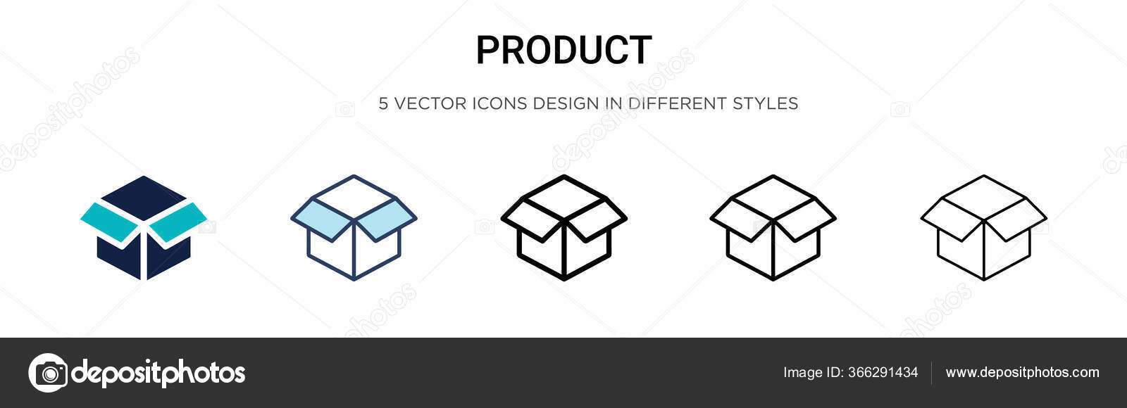 Product Icon Filled Thin Line Outline Stroke Style Vector Illustration ...