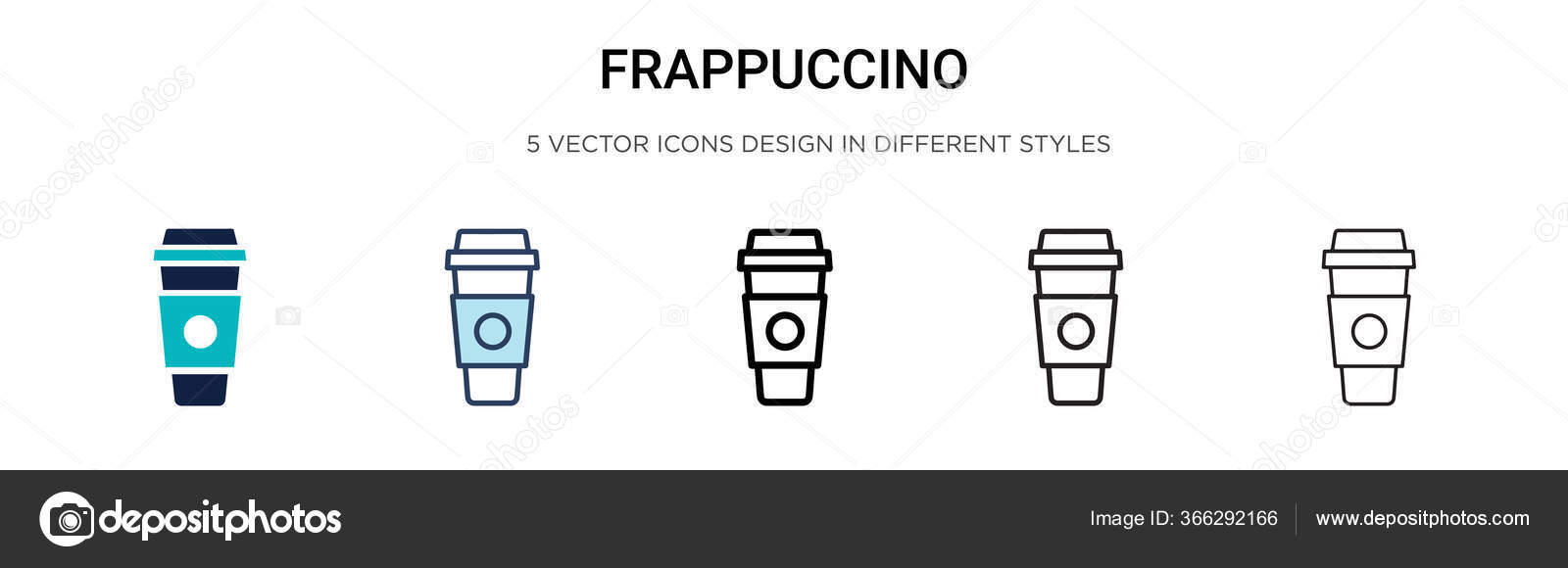 Frappuccino Icon Filled Thin Line Outline Stroke Style Vector Illustration Stock Vector Image by ...