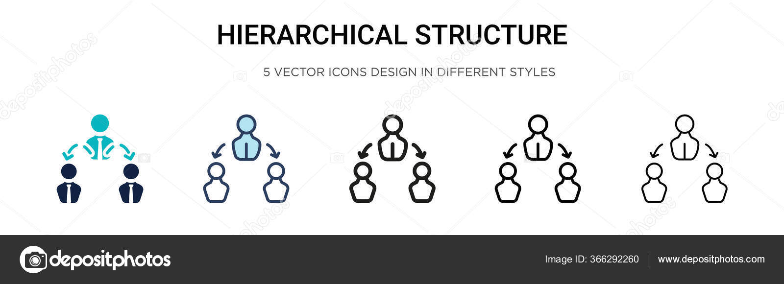 Hierarchical Structure Icon Filled Thin Line Outline Stroke Style ... Hierarchical Structure Icon Filled Thin Line Outline Stroke Style ...