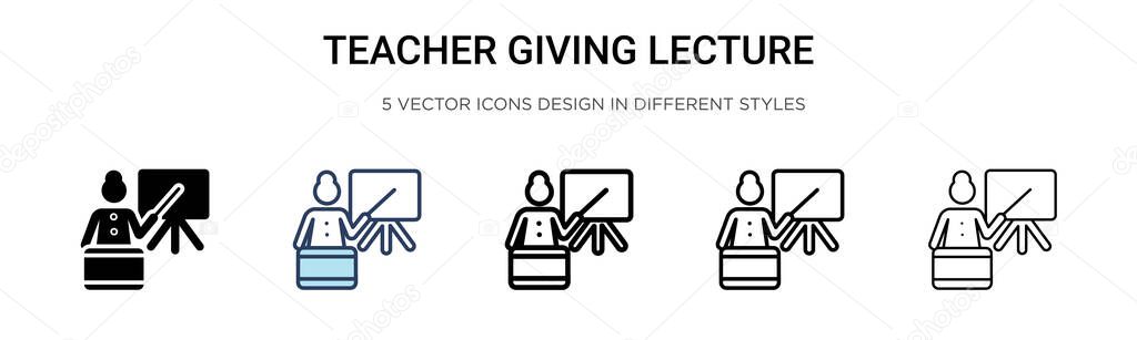 Teacher giving class Vector Art Stock Images | Depositphotos