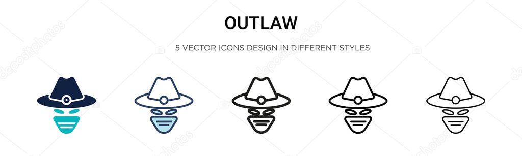Skull face outlaw Vector Art Stock Images | Depositphotos
