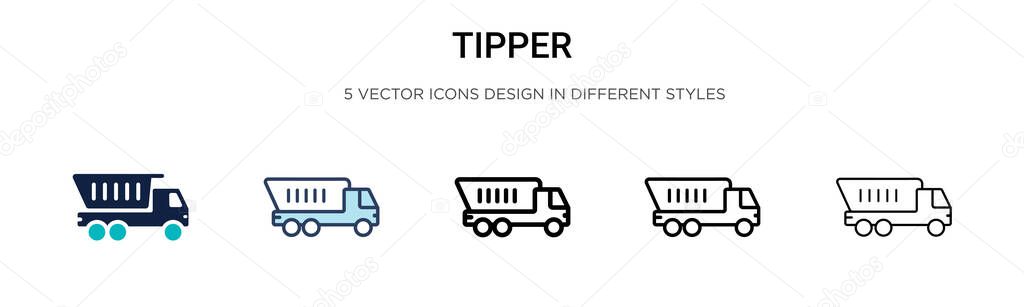Thin line dumper Vector Art Stock Images | Depositphotos