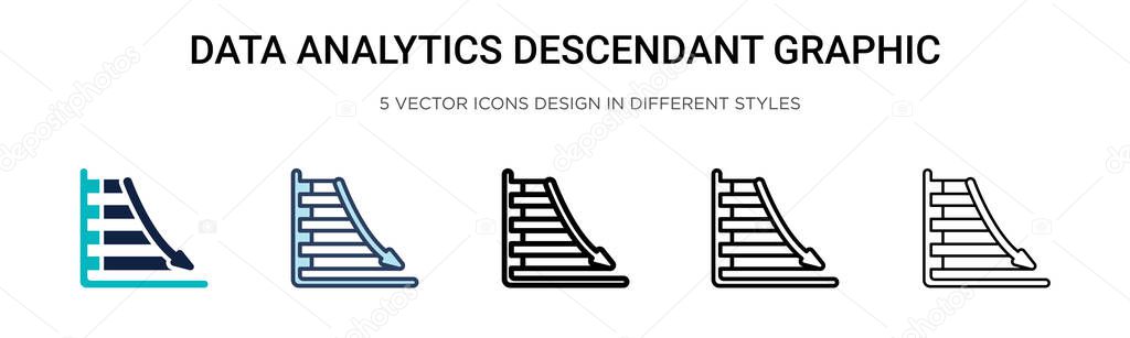 Descending line graph data analysis Vector Art Stock Images | Depositphotos