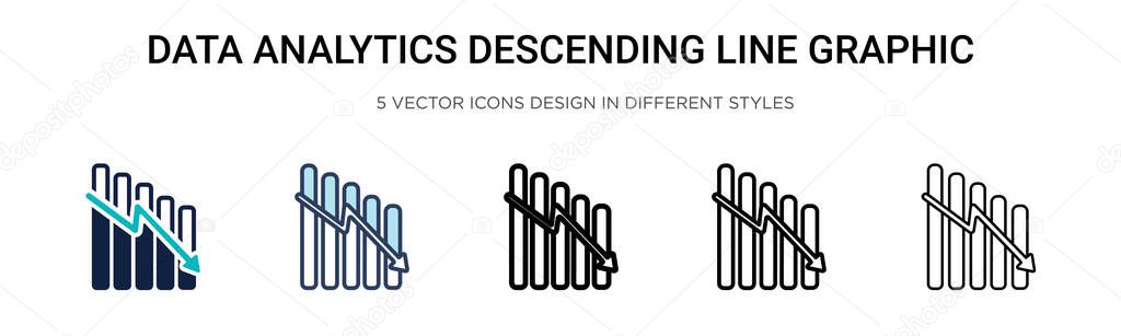 Descending line graph data analysis Vector Art Stock Images | Depositphotos