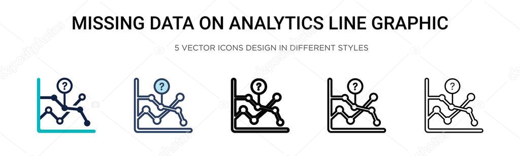 25 Missing data on analytics line graphic Vector Images, Missing data on analytics line graphic ...