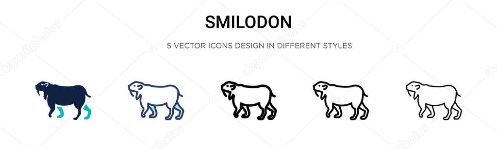 Smilodon icon Vector Art Stock Images | Depositphotos
