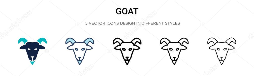 Icon colored goat Vector Art Stock Images | Depositphotos