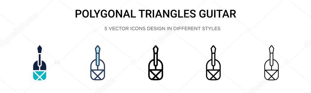Guitarra de triângulos poligonais Vector Art Stock Images | Depositphotos