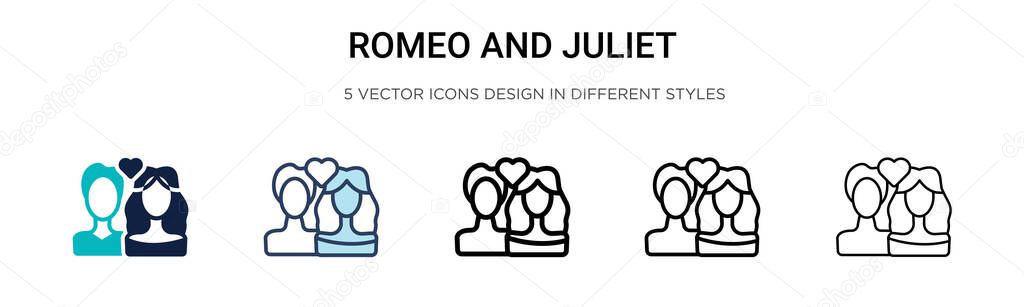 Romeo and juliet icon Vector Art Stock Images | Depositphotos