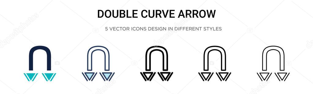 Double curve arrow Vector Art Stock Images | Depositphotos
