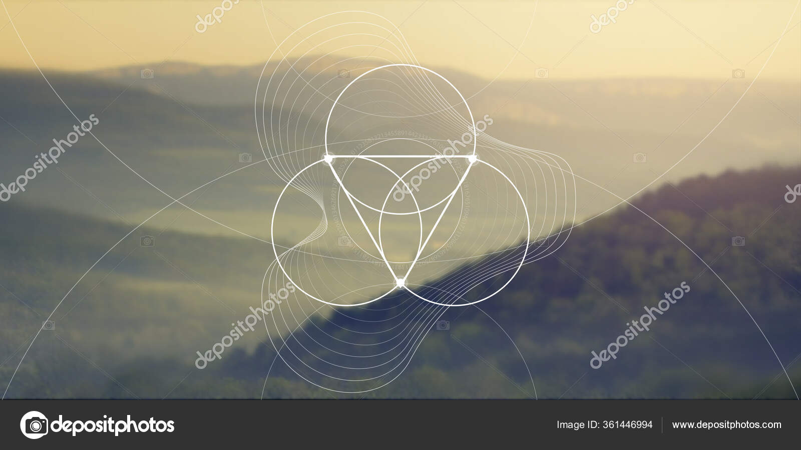 Sacred geometry web banner. Math, nature, and spirituality in nature ...