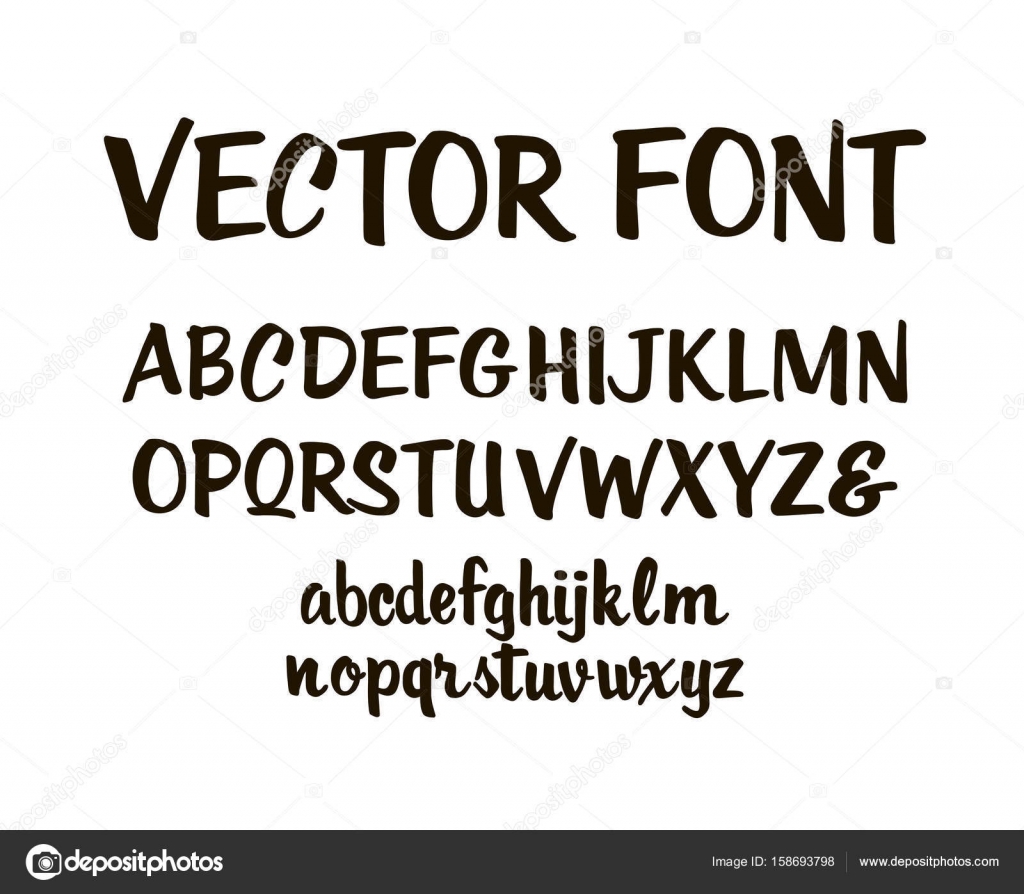 Handwritten alphabet letters vector. ABC for your design. Stock Vector ...