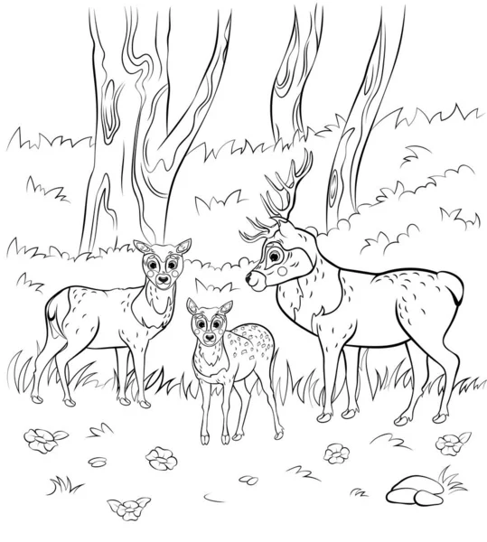Forest Drawing With Animals