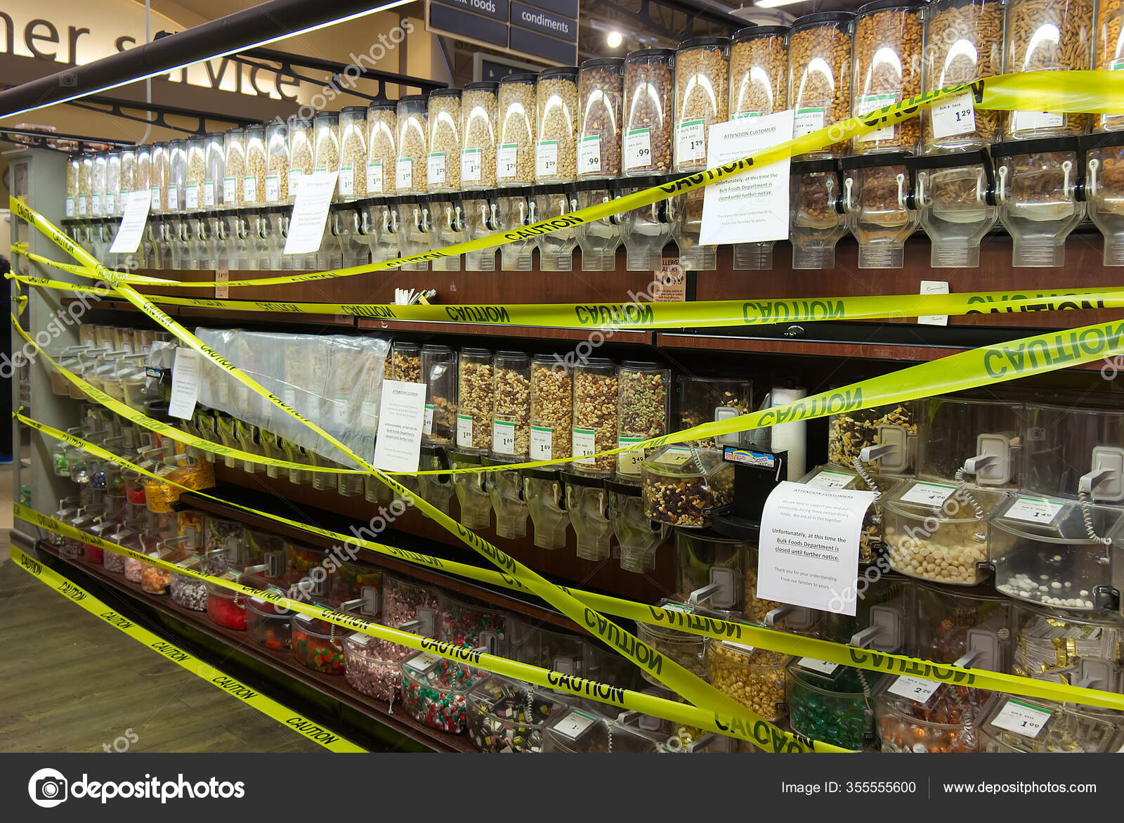 Vancouver Canada March 2020 Closed Safeway Store Bulk Section Due ...