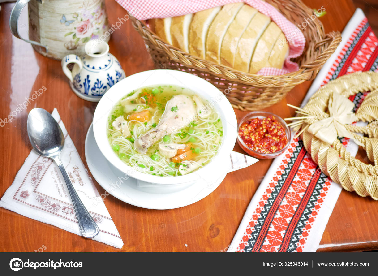 Soup Restaurant Table — Stock Photo © relineo #325046014