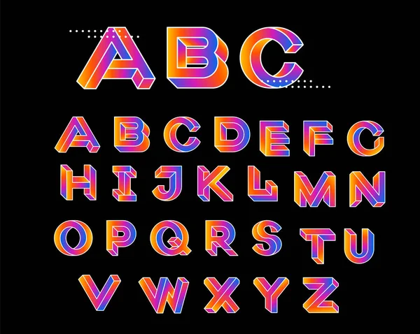 Impossible Geometry letters. Impossible shape font. Geometric Isometric ...