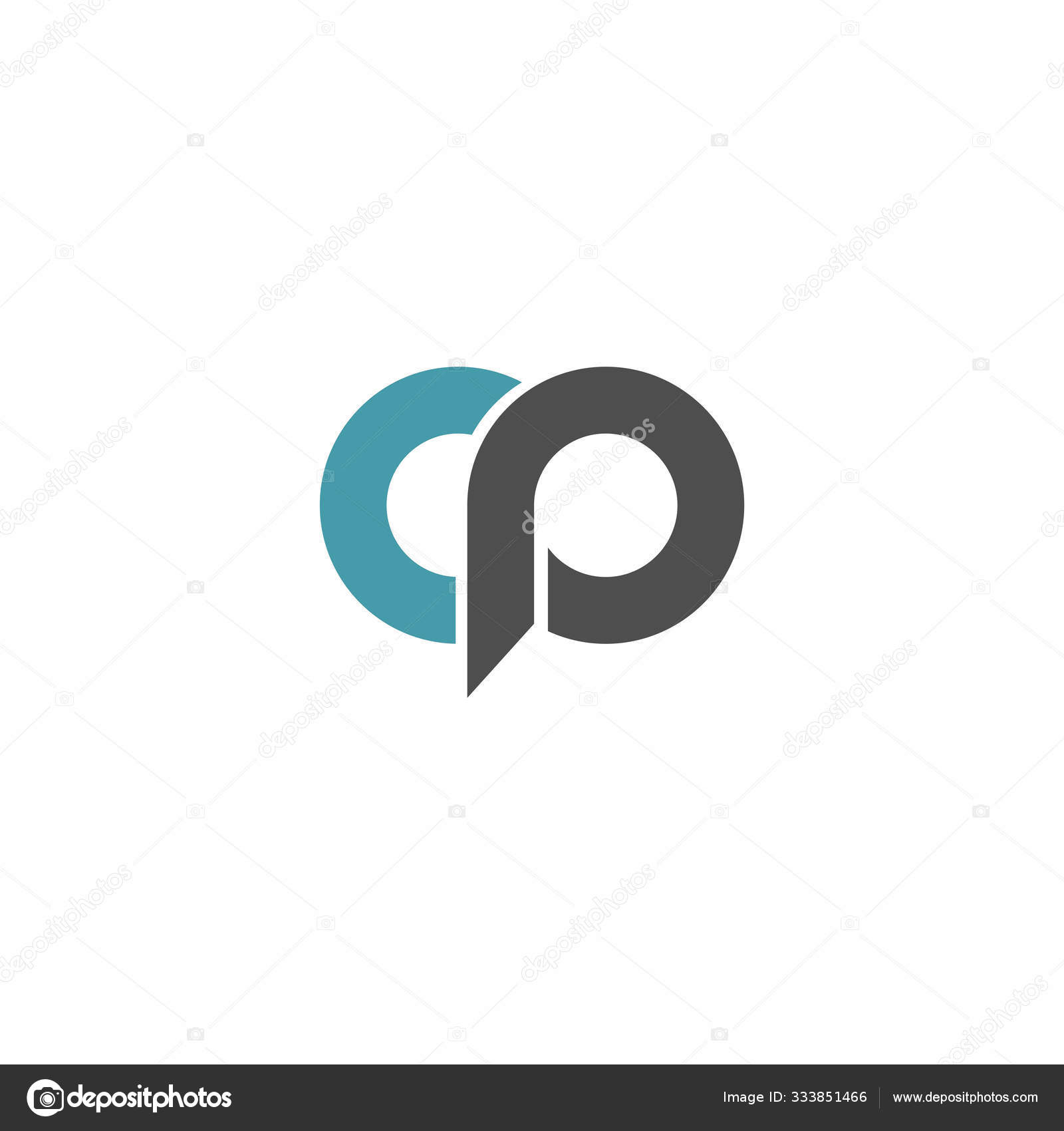 Plantilla de diseño de vectores de logotipo de letra inicial cp o pc Vector de stock #333851466 ...