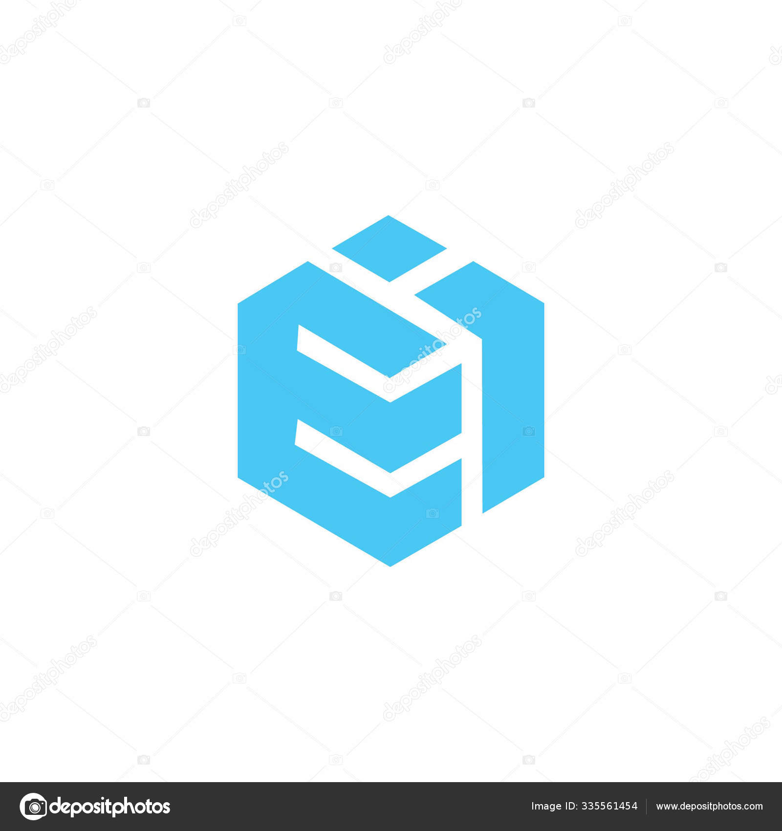 Plantilla inicial de diseño de letras ei o ie logo Vector de stock por ...