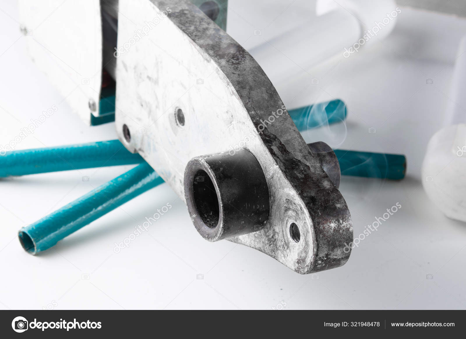 Soldering Iron For PVC Welding Of Plastic Pipes Stock Photo, Picture ...