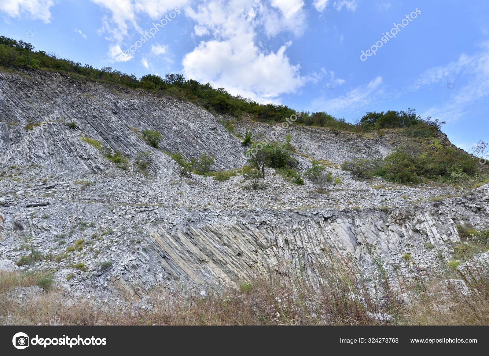 Beautiful structure of the rock, consists of a solid rock in the form ...