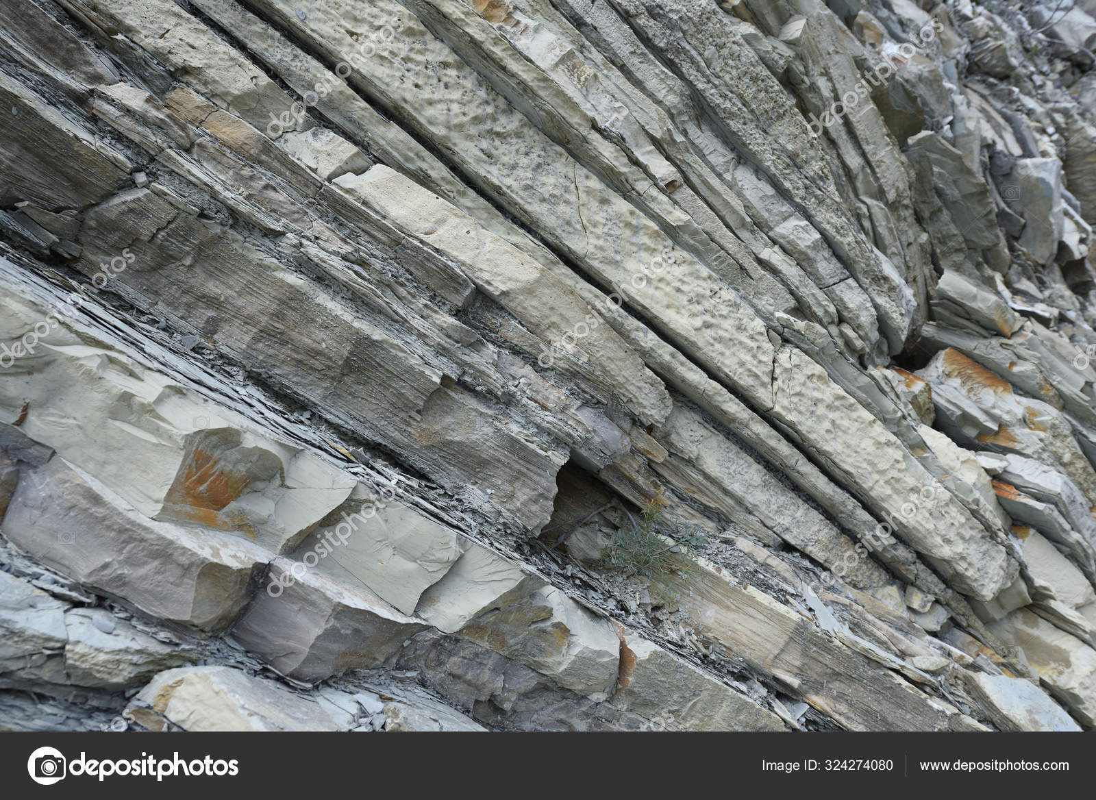 Beautiful structure of the rock, consists of a solid rock in the form ...