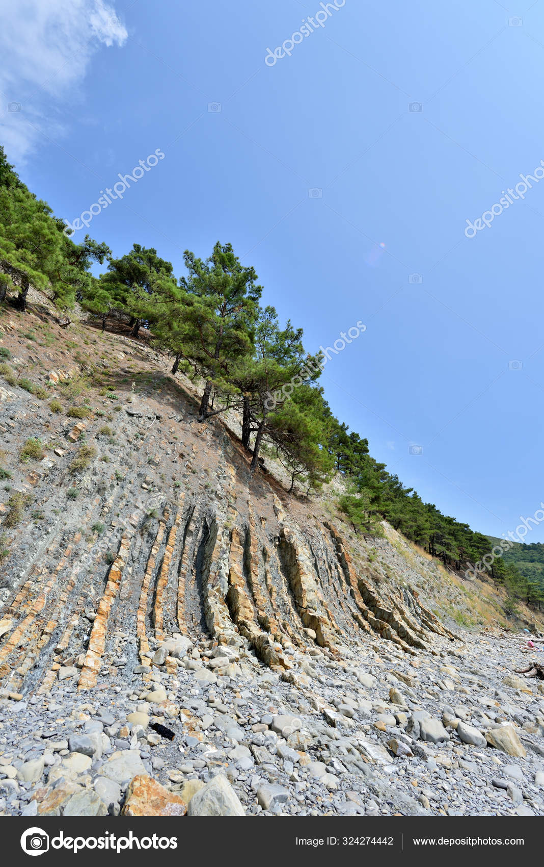 Beautiful structure of the rock, consists of a solid rock in the form ...