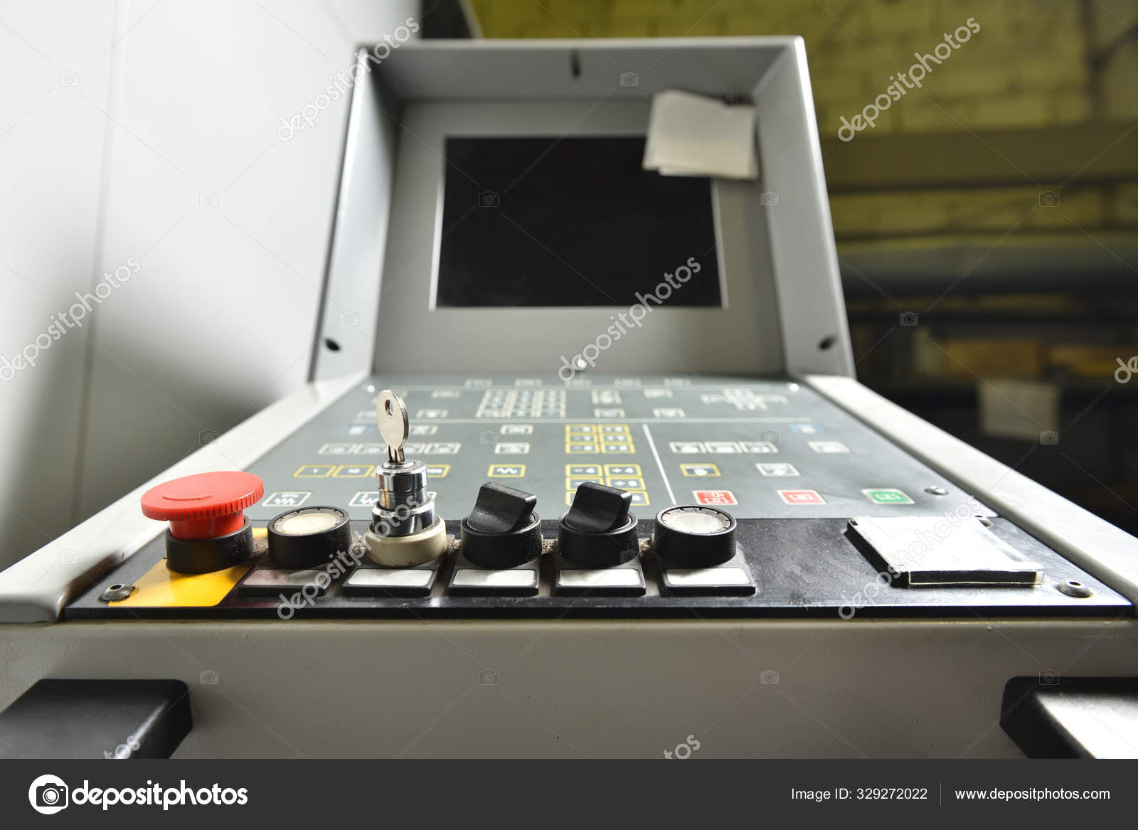 Control Panel Machine Buttons Machine Control Unit Factory Stock Photo ...