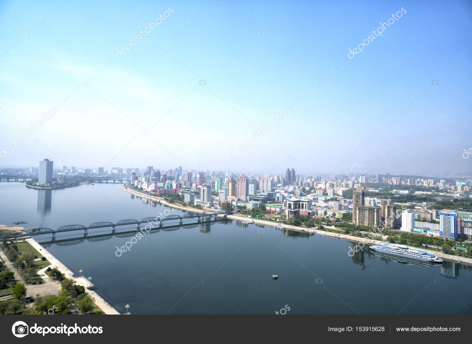 Panoramic view of Pyongyang in the morning. DPRK - North Korea. May 02 ...