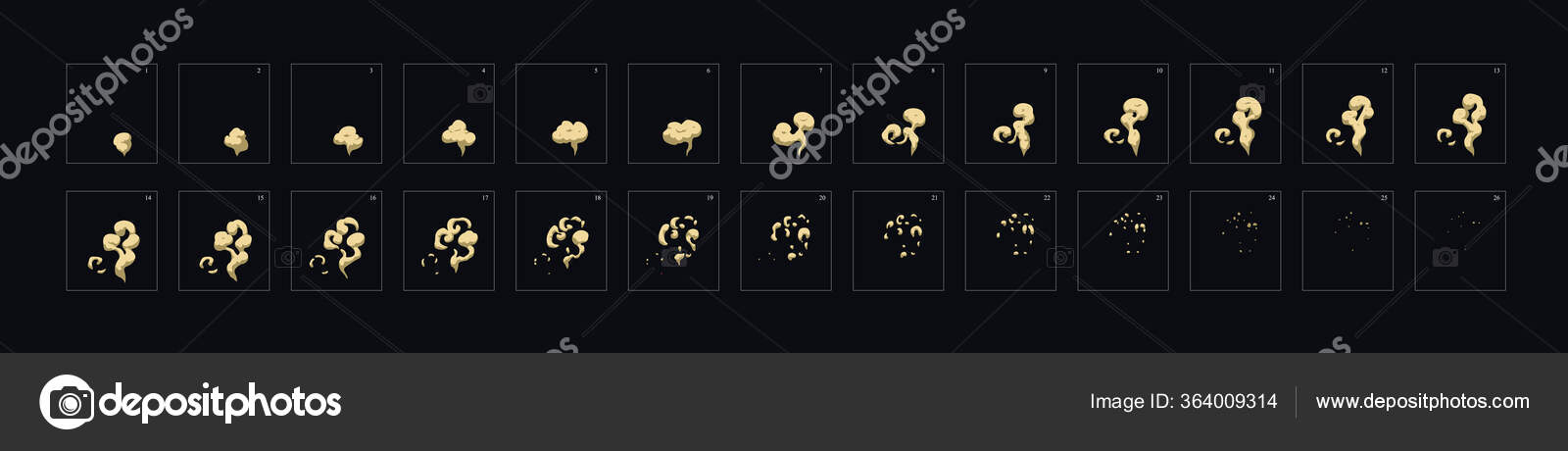 Dust Animation Sprite Sheet Animation Dust Effect Classic Animation ...