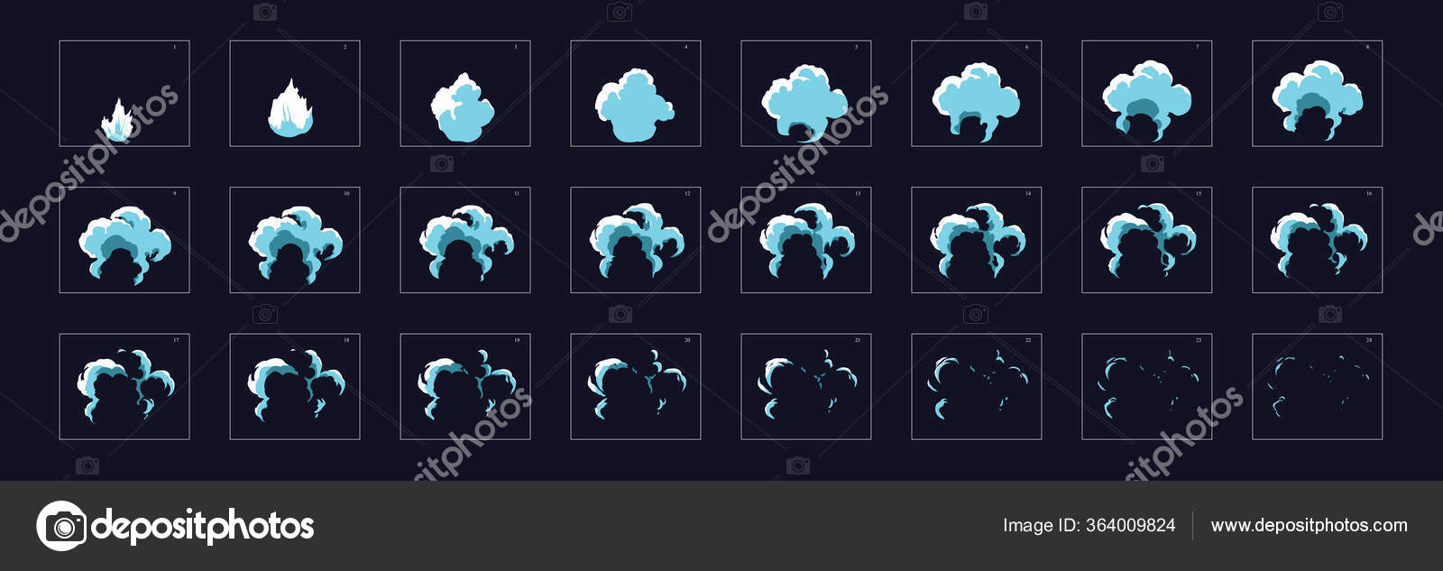 Explosion Smoke Effect Explosion Animation Effect Animation Sprite ...