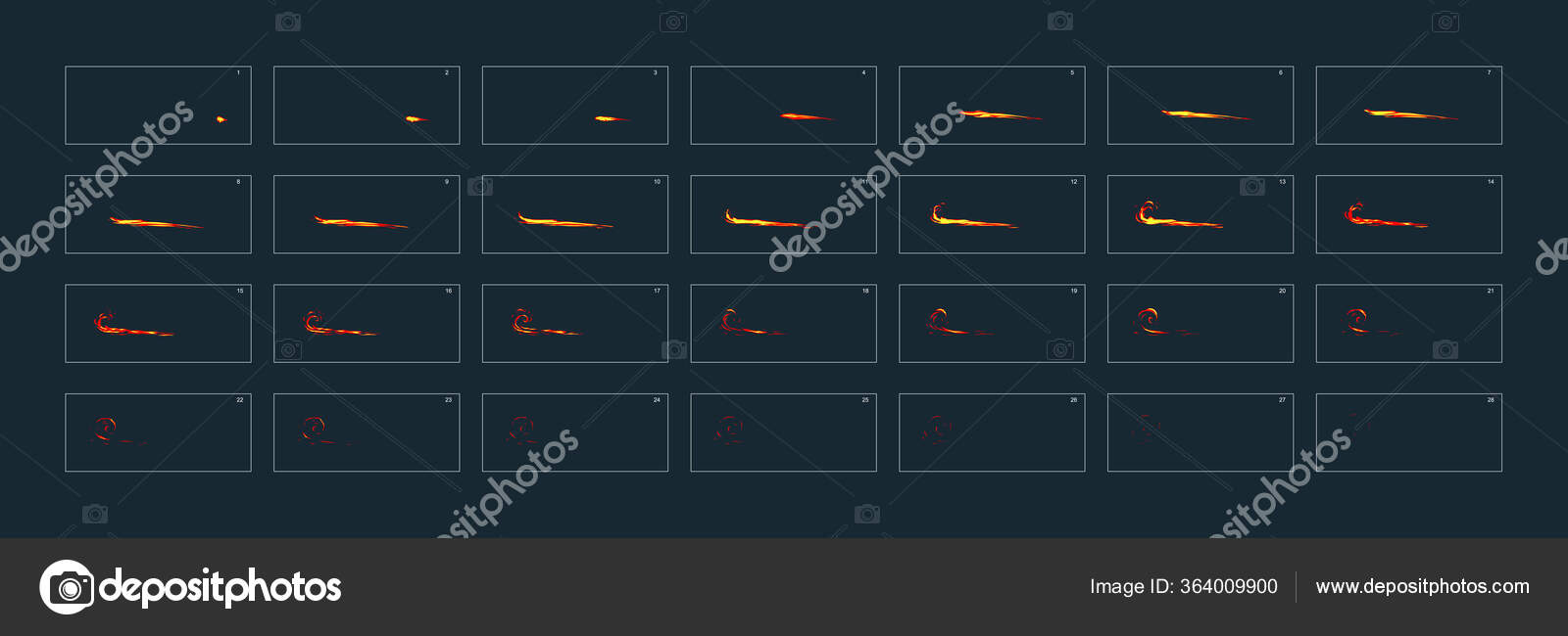 Fire Explosion Effect Fire Trail Animation Sprite Sheet Fire Game Stock ...