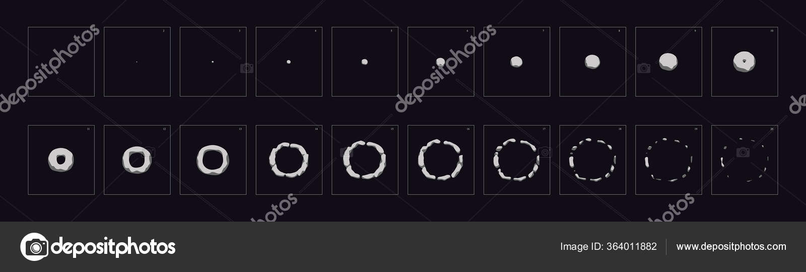 Animação Fumo Explosão Animação Fumo Animação Fumaça Folha Sprite Para ...