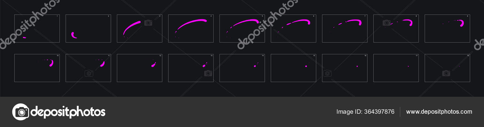 Trilha Fumo Animação Cor Rosa Animação Linha Fumaça Folha Sprite imagem ...