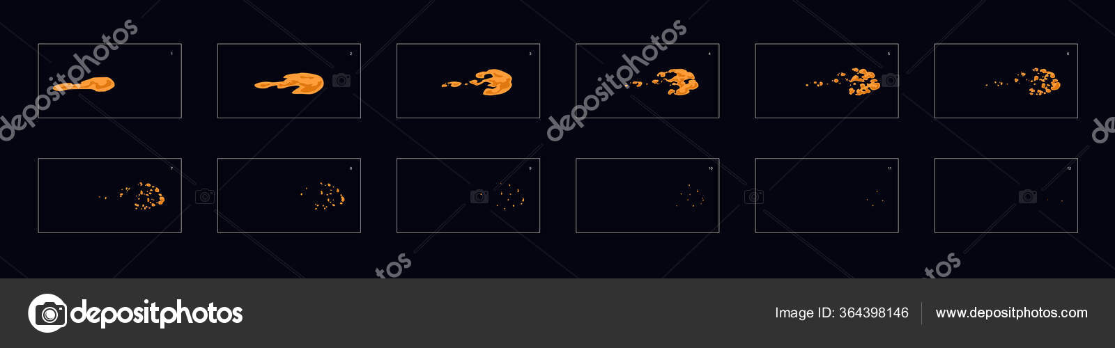 Sprite Sheet Dust Splash Dust Splash Effect Frames Animation Games ...