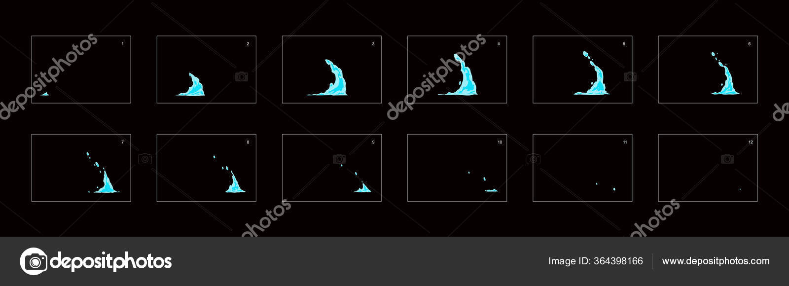 Sprite Sheet Water Wave Splash Something Else Frame Frame Classic Stock ...