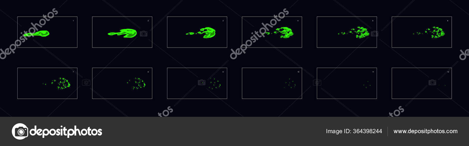 Sprite Sheet Toxic Splash Toxic Splash Effect Frames Animation Games ...