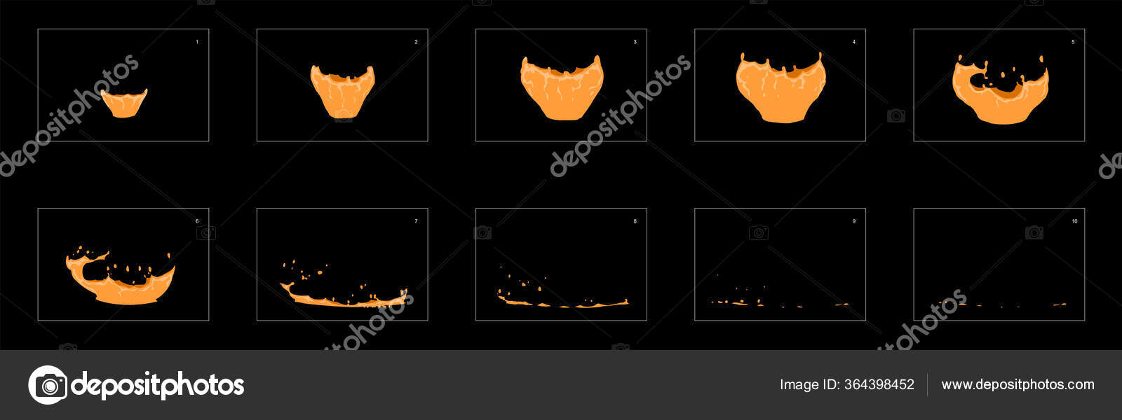 Dust Splashes Animation Sprite Sheet Cartoon Splash Frame Frame Classic ...