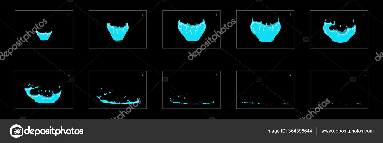 Water Splash Sprite Sheet