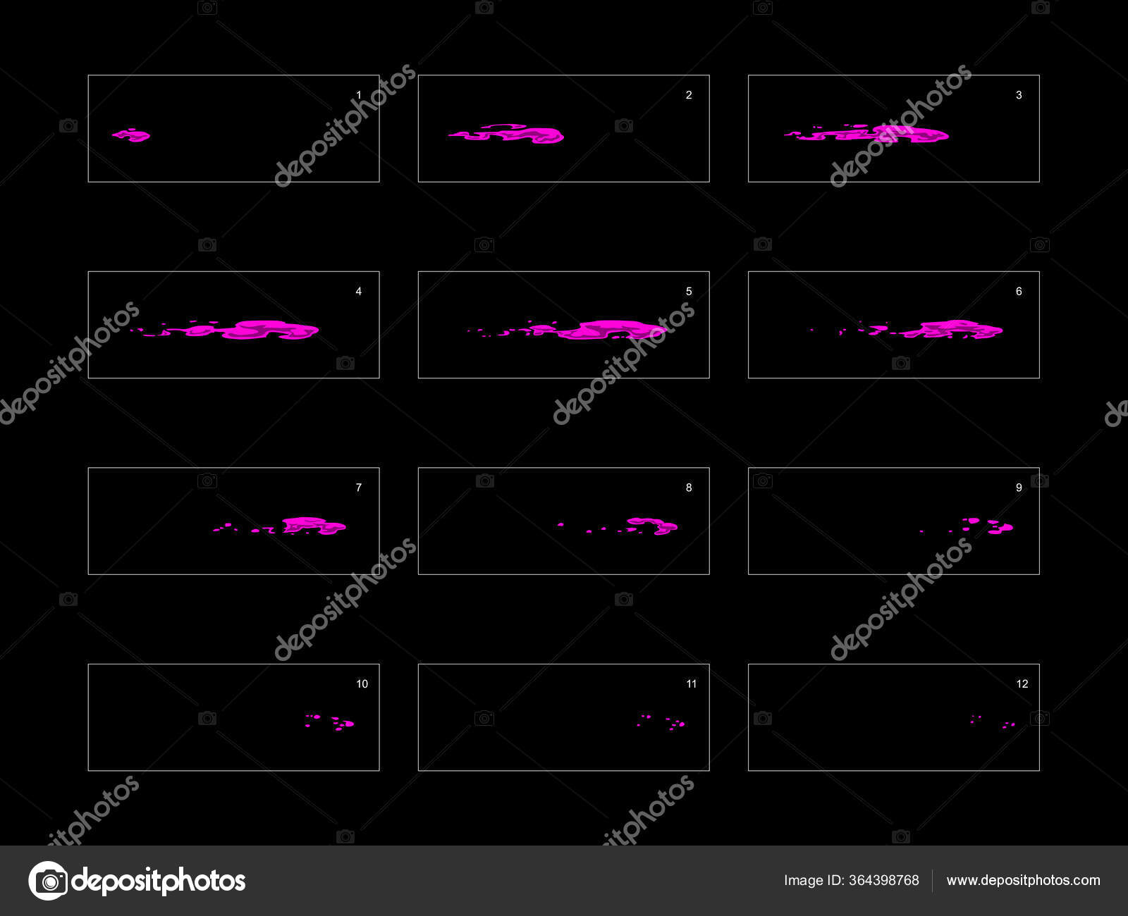 Sprite Sheet Poison Splash Animation Frame Demi Frame Animasi Klasik ...