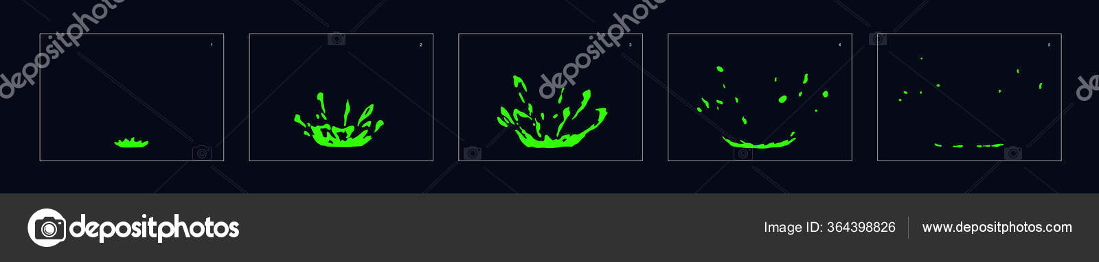 Toxic Drop Splash Special Effect Animation Toxic Burst Frames Flash ...