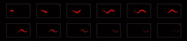 Efek Percikan Racun Kartun Sprite Sheet Dari Splash Racun Frame Vektor ...