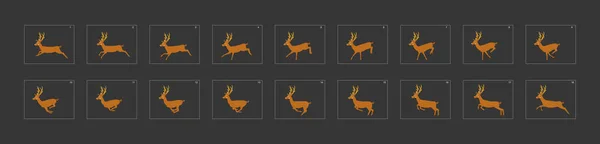 Animation that run deer Vector Art Stock Images | Depositphotos