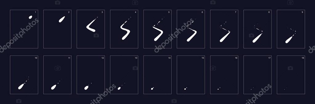 Smoke trail animation Vector Art Stock Images | Depositphotos